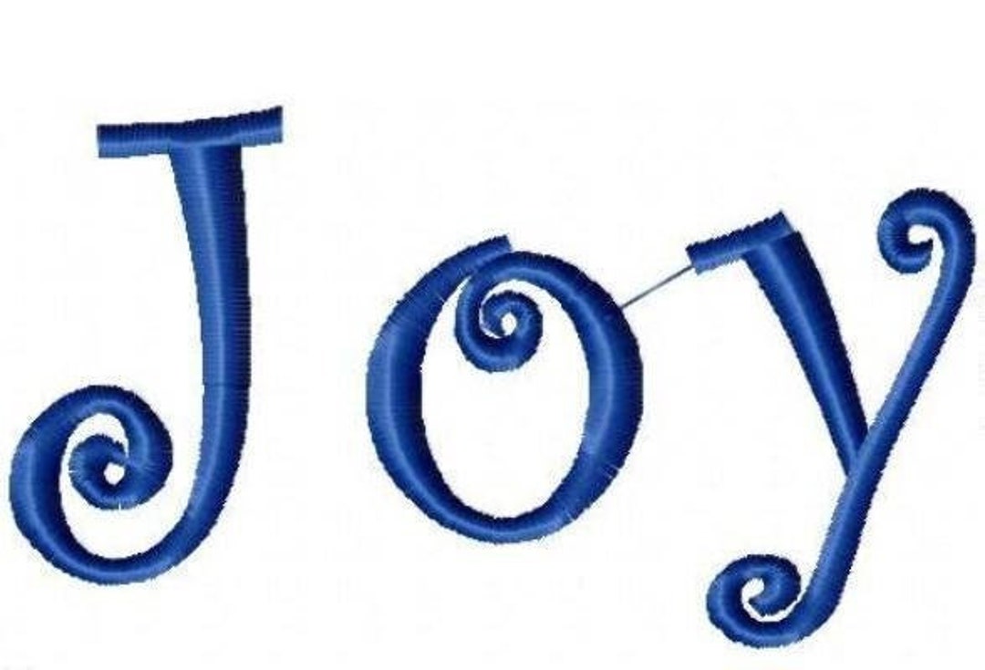 JOY - Lettering Design - MACHINE EMBROIDERY - Multi-format - 5x7 Hoop ...