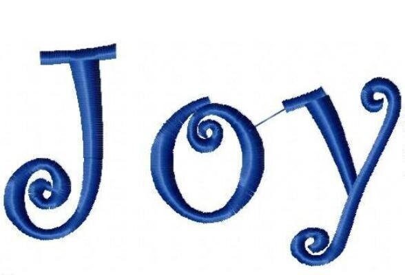 JOY - Lettering Design - MACHINE EMBROIDERY - Multi-format - 5x7 Hoop ...