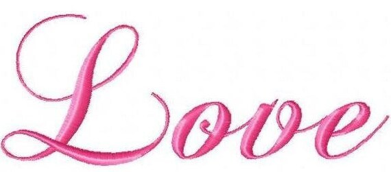 LOVE Lettering Design Machine Embroidery 5x7 Hoop - Etsy