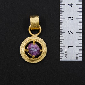 Rare Purple Vesuvianite Pendant, Sterling Silver, Strong Framed Claw ...