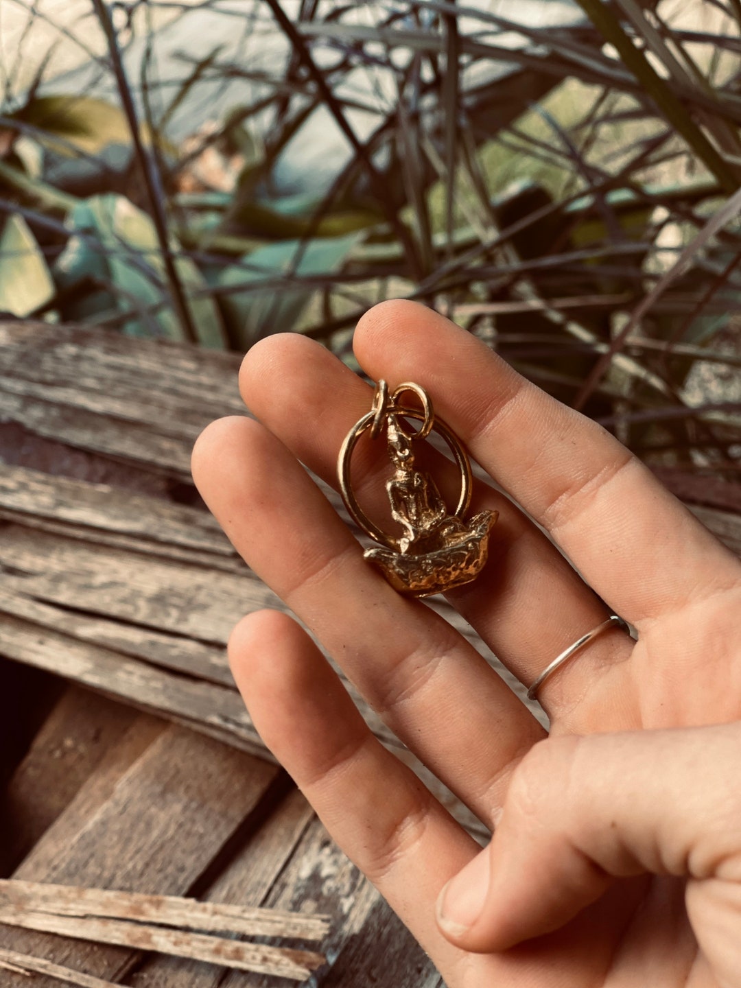 Amulet Buddhist Buddha's Raft Parable Figure Statue Talismans Gold ...