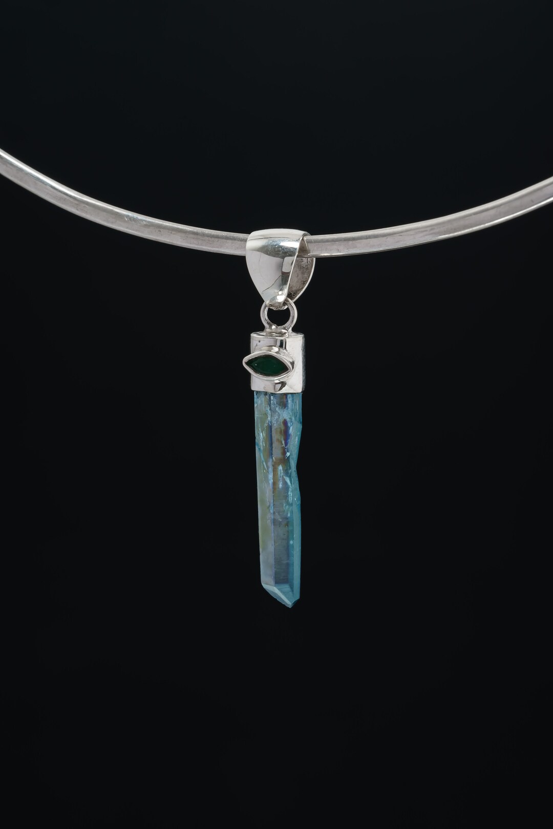 Aqua Aura Quartz & Eye Shape Faceted Natural Emerald - High Shine ...