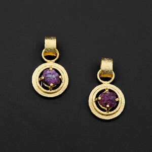 Rare Purple Vesuvianite Pendant, Sterling Silver, Strong Framed Claw ...