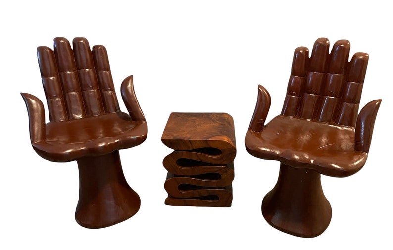 Two Thumb Wooden Hand Chair: Surrealist Art Sculpture - Etsy