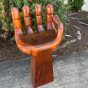 Wooden Hand Shaped Stool - Etsy