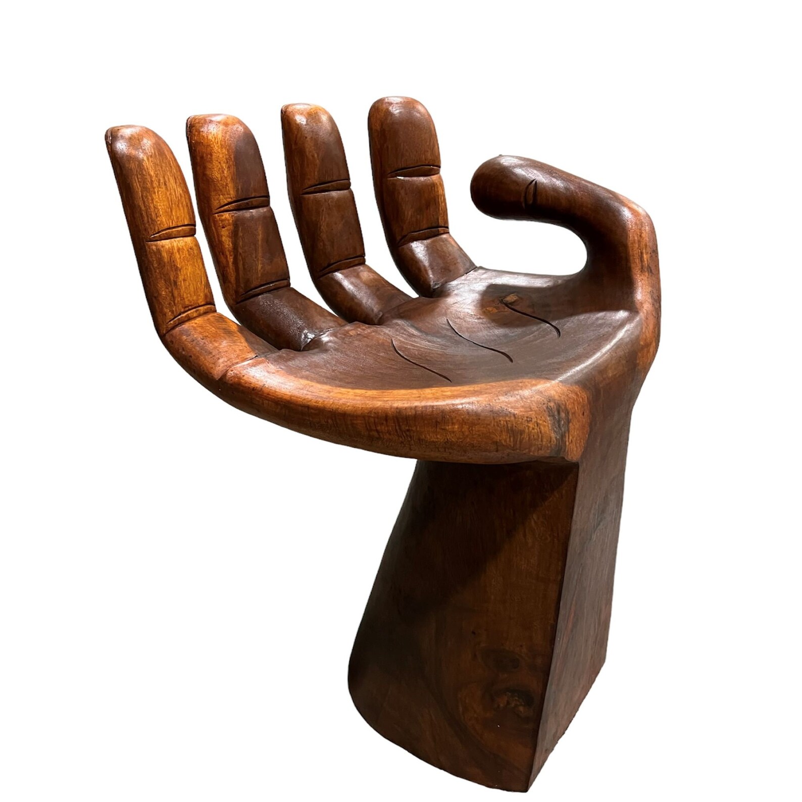 Hand-carved Wooden Hand Stool - Sculptural Bar or Counter Seating - Etsy