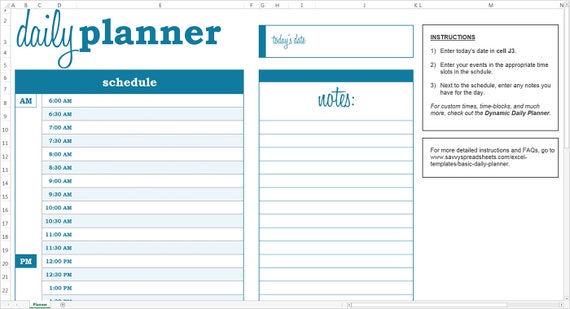 Excel Daily Schedule Template For Your Needs