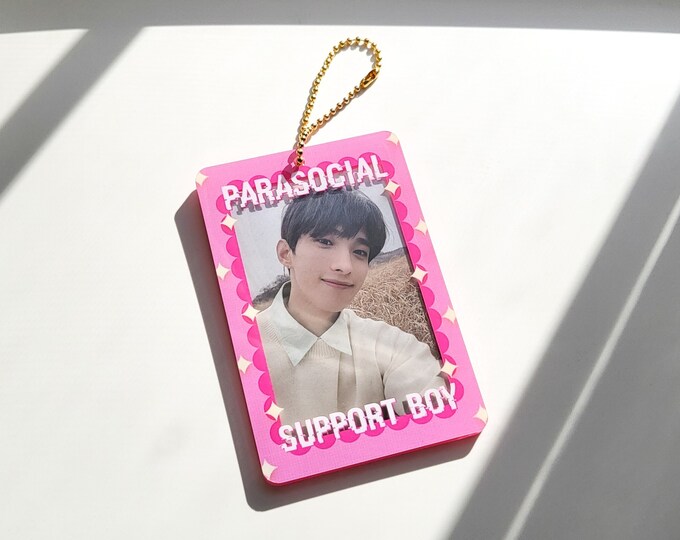 K-pop parasocial SUPPORT Boy Acrylic Photocard Holder - Etsy