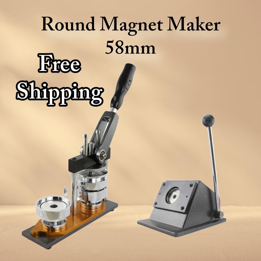 58mm Round Magnet & Badge Maker Kit Professional Magnet Making ...