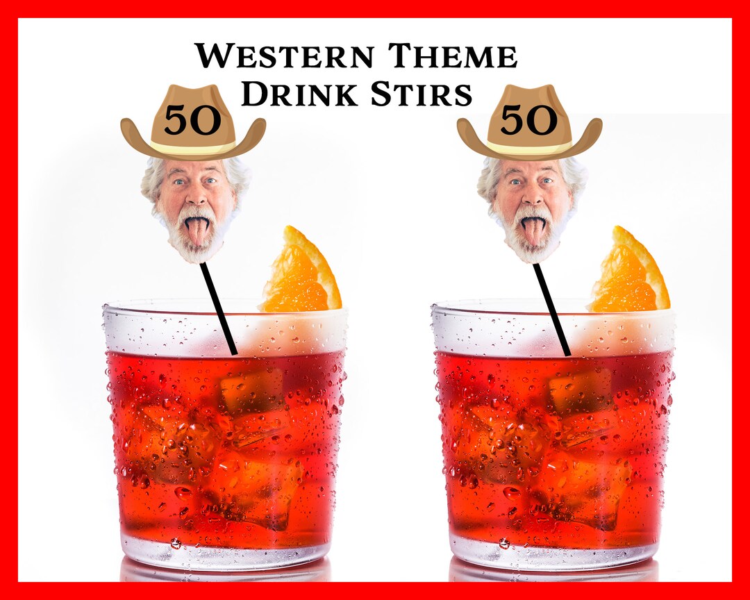 Custom Western Theme Drink Stirrers: Personalized Swizzle Sticks With ...