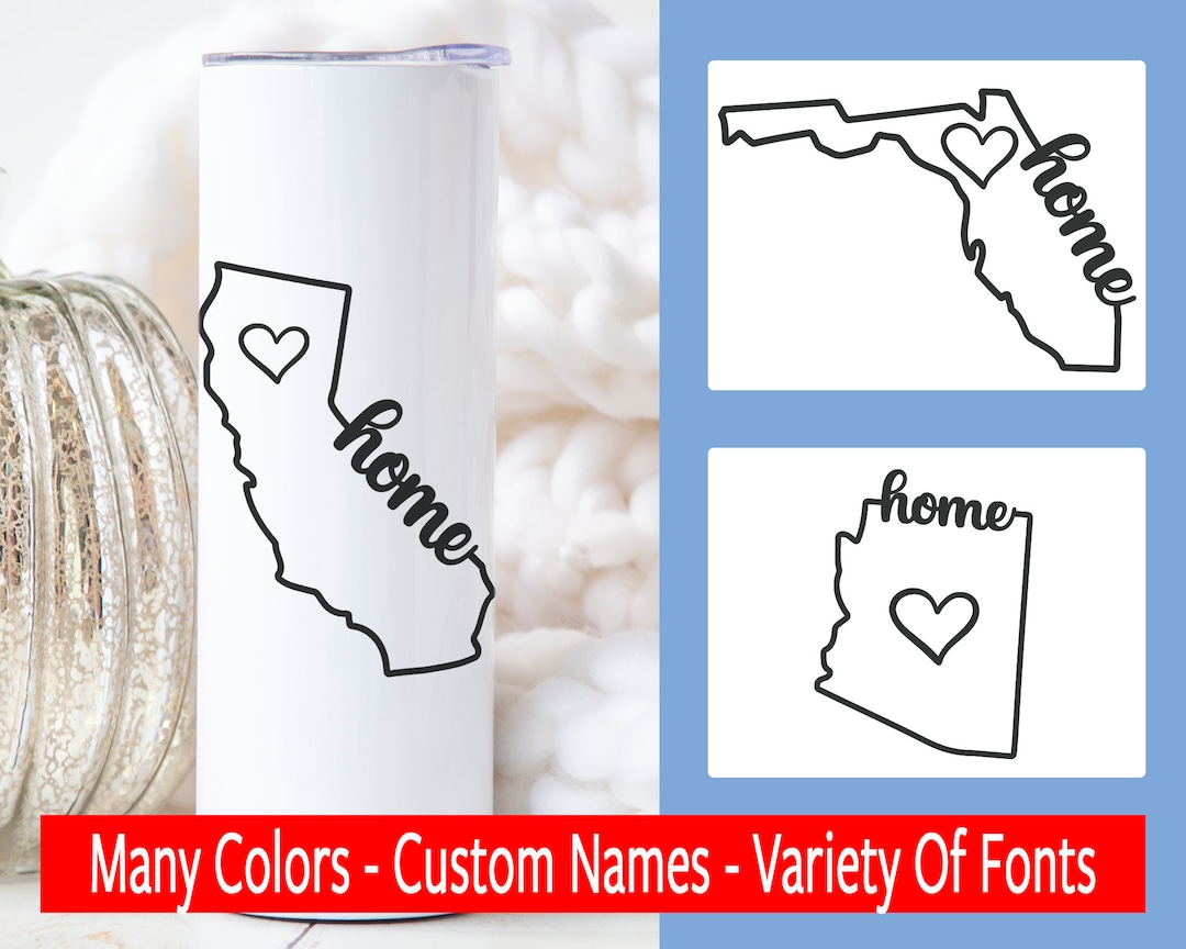 State Tumbler Decals USA State Decals United States Decals - Etsy