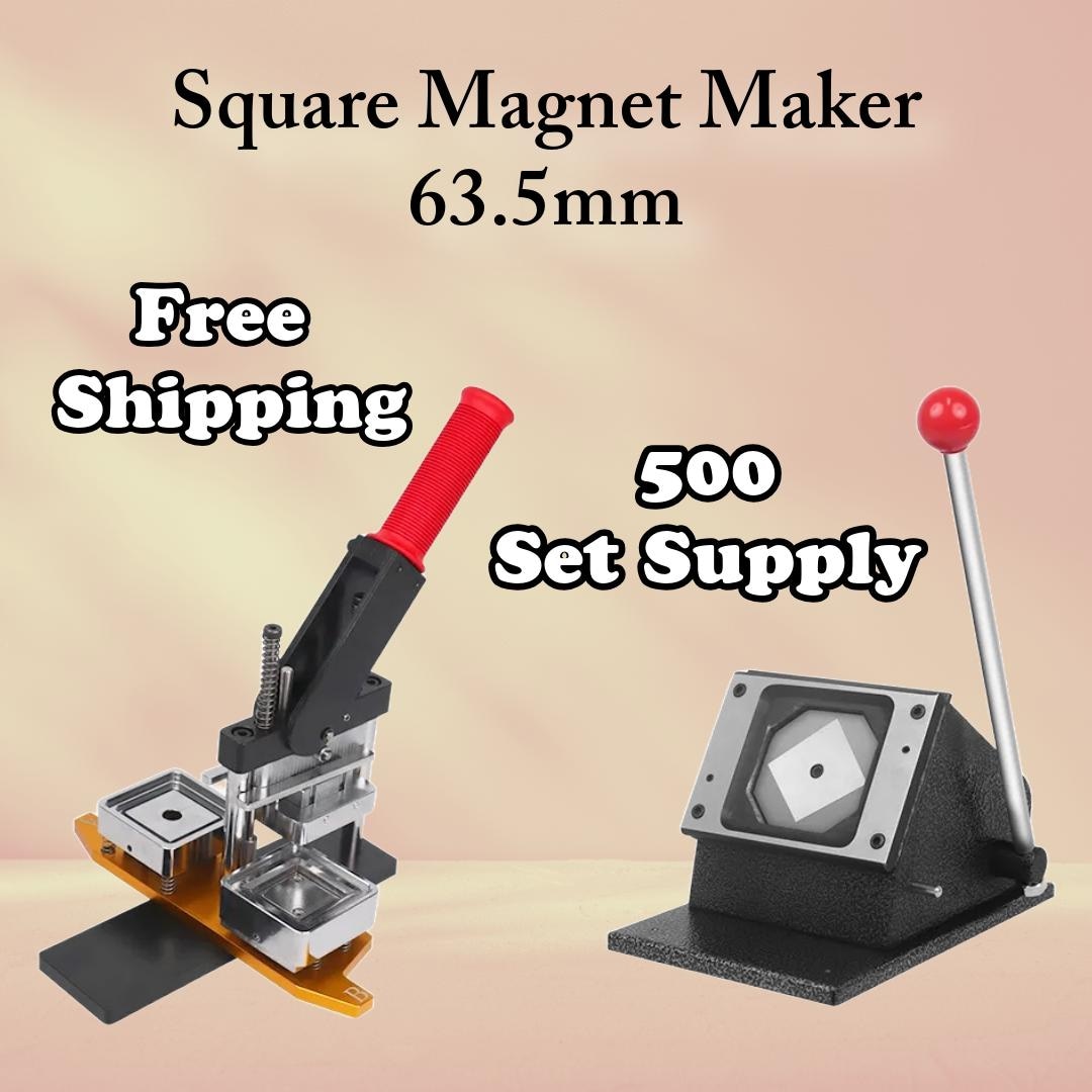 2.5 X 2.5" Rectangle Magnet & Badge Maker Kit – Professional Magnet ...