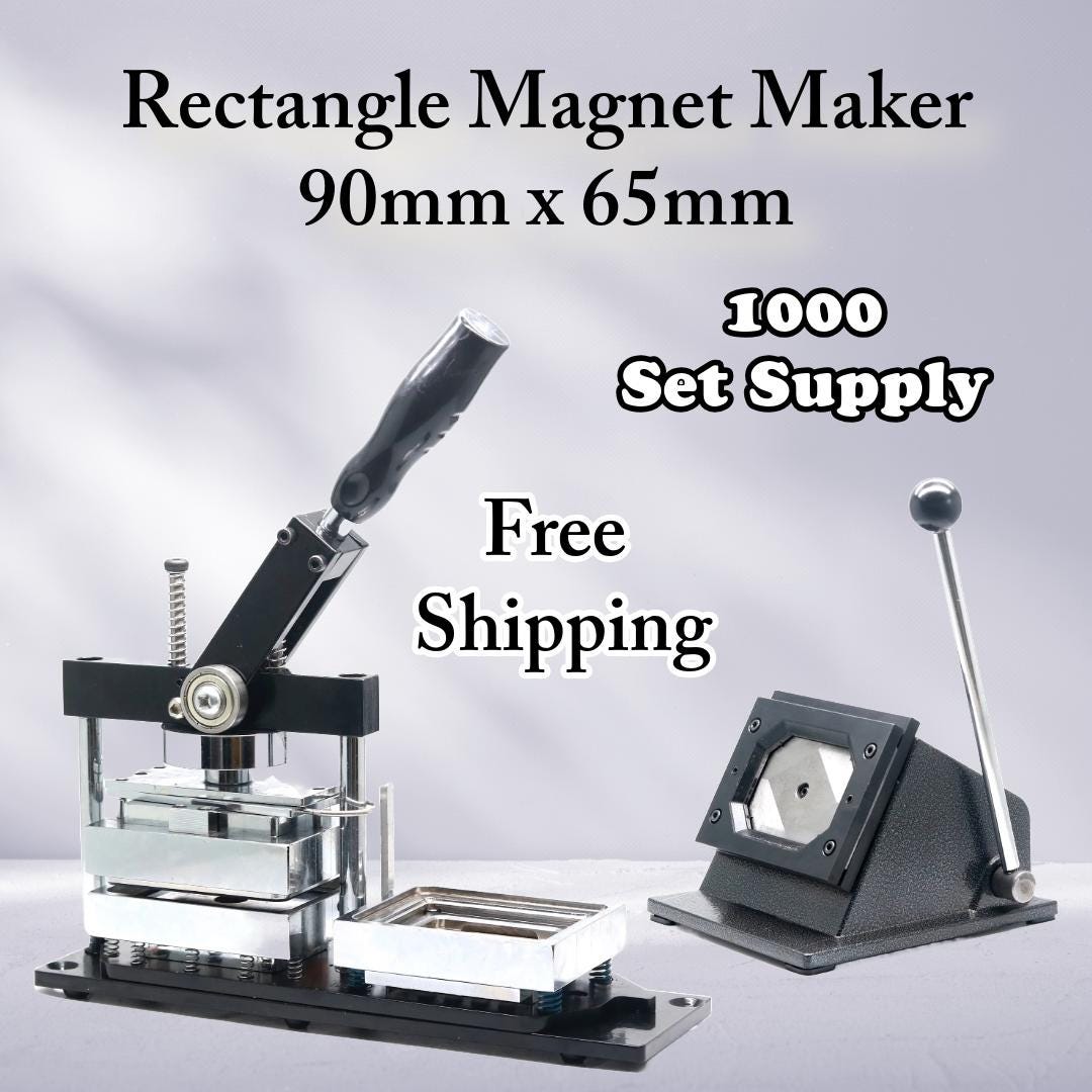 3.5”x2.5” Rectangle Magnet & Badge Maker Kit – Professional Magnet ...