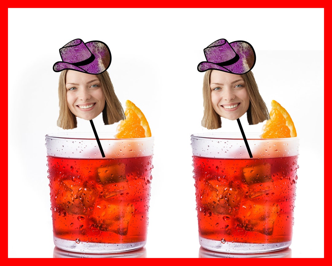 Fiesta Fun: Personalized Face and Sombrero Stir Sticks, Custom Drink ...