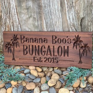 Custom Palm Tree Sign Custom Cabana Signs Poolside Cabana Sign Couples ...
