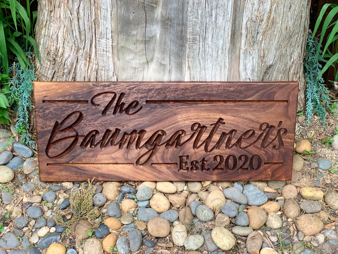 Custom Hardwood Signs Carved Wooden Sign Solid Hardwood Outdoor Wood ...