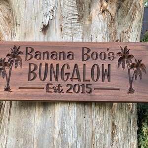 Custom Palm Tree Sign Custom Cabana Signs Poolside Cabana Sign Couples ...