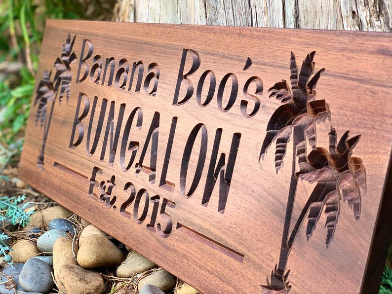 Custom Palm Tree Sign Custom Cabana Signs Poolside Cabana Sign - Etsy