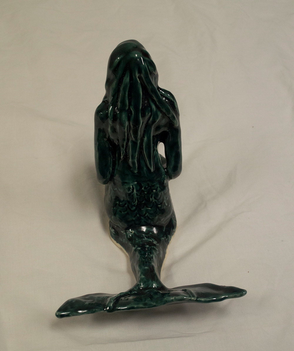 Handmade Ceramic Mermaid Sculpture, Ceramic Mermaid Figurine, Ceramic ...