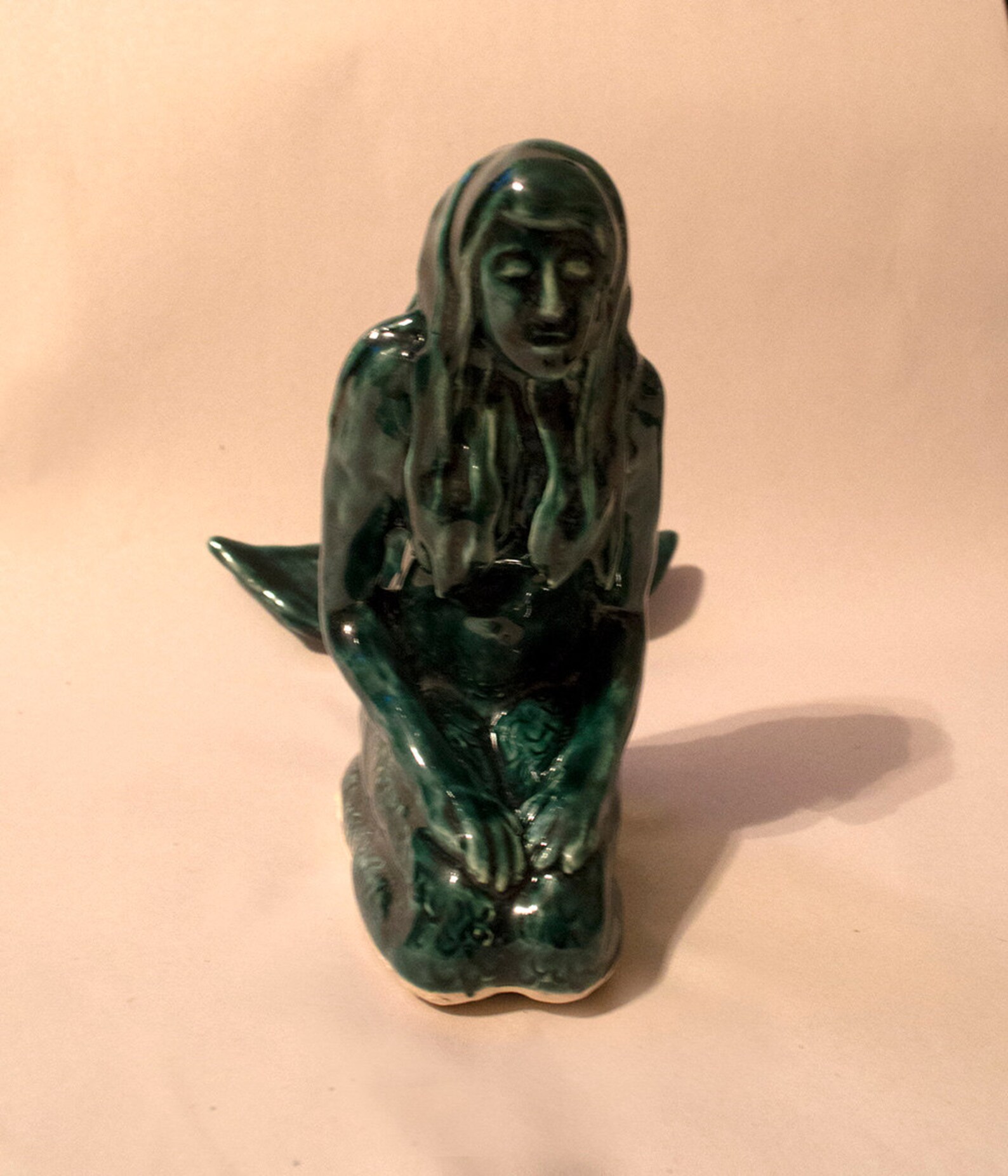 Handmade Ceramic Mermaid Sculpture, Ceramic Mermaid Figurine, Ceramic ...