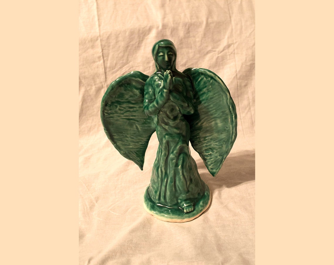 Handmade Ceramic Angel Sculpture Ceramic Angel Figurine Ceramic Angel ...