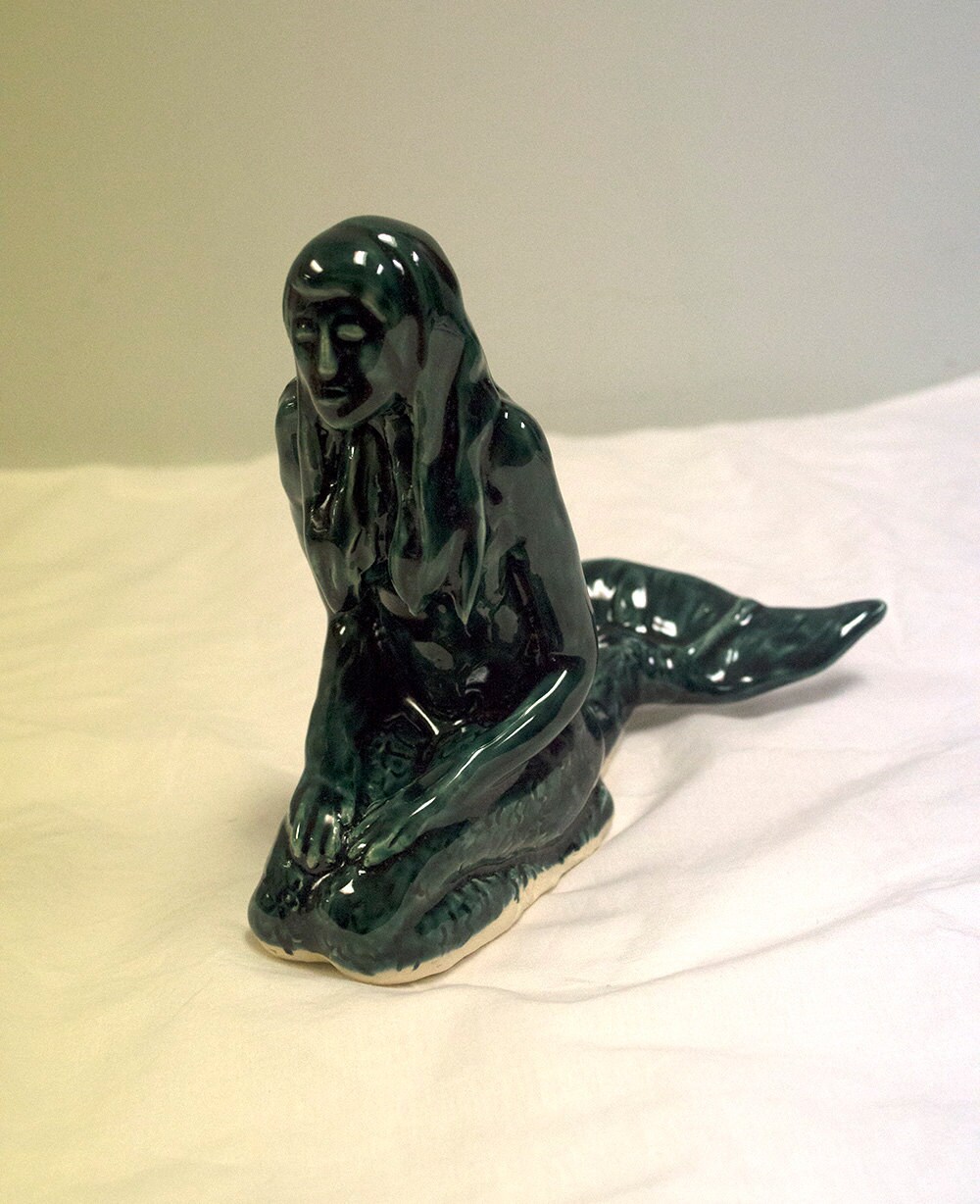 Handmade Ceramic Mermaid Sculpture Ceramic Mermaid Figurine - Etsy