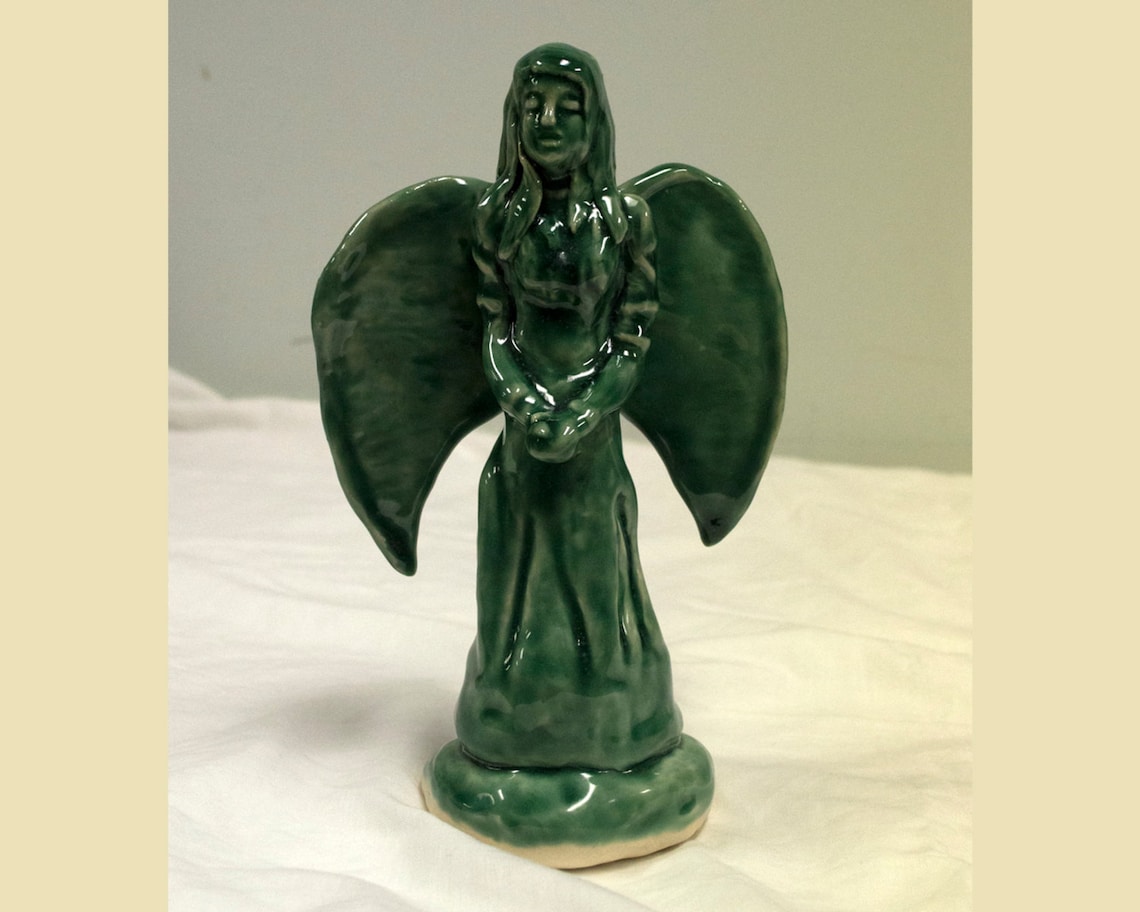 Handmade Ceramic Angel Sculpture Ceramic Angel Figurine Jade - Etsy