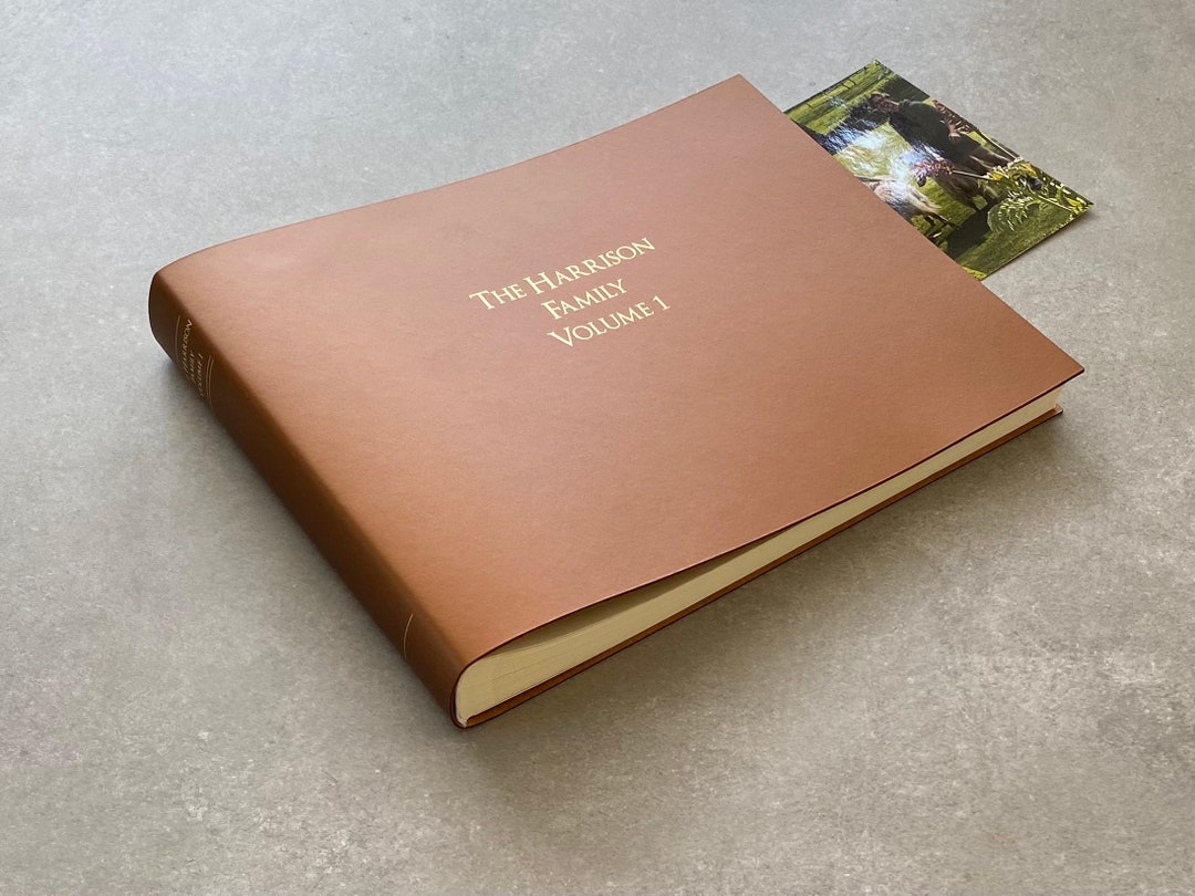 Large Custom Photo Album – Personalised Spine & Cover, Recycled Leather ...