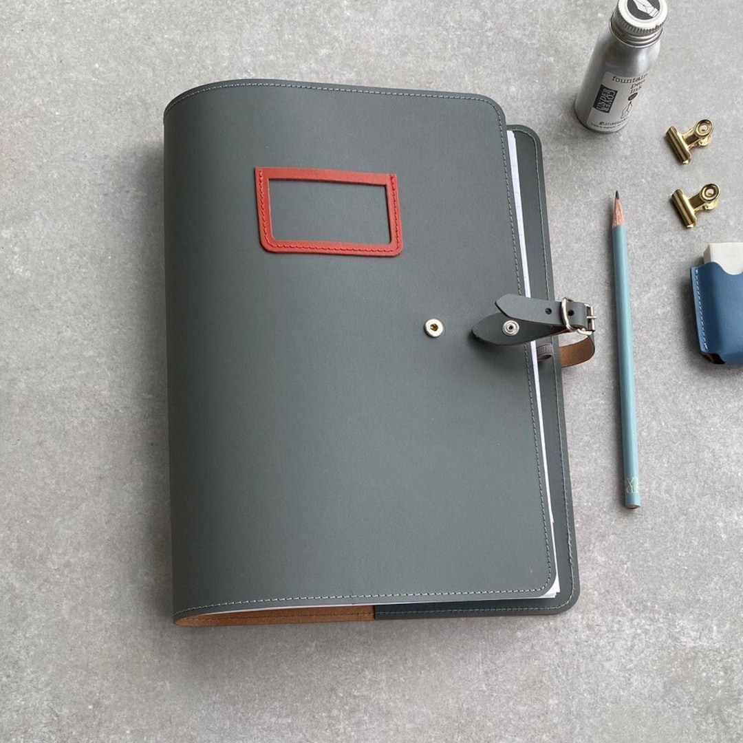 B5 Notebook Cover Recycled Leather - Etsy