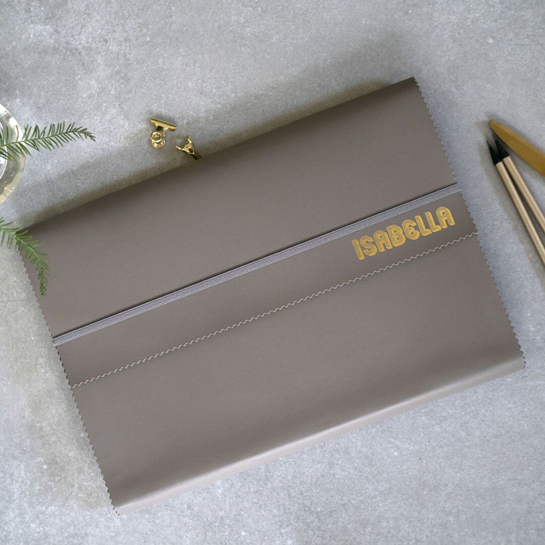 Personalised Concertina Folder Recycled Leather A4/US Paper Size - Etsy