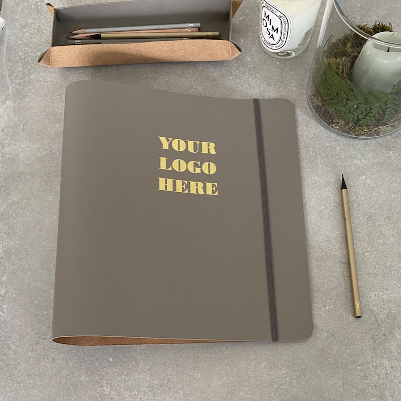 Personalised Logo Ring Binder: Recycled Leather A4/US Letter - Etsy UK