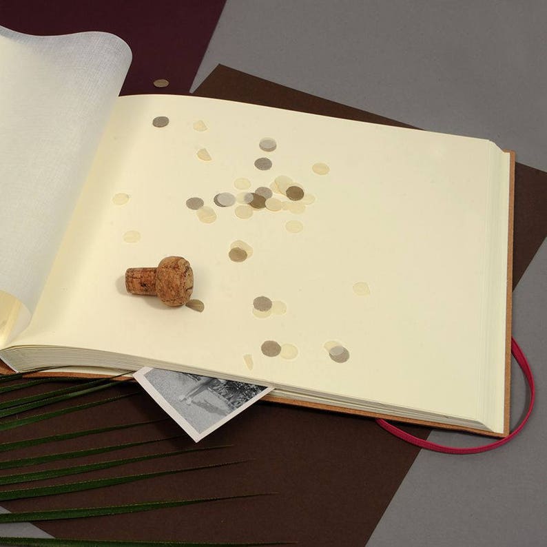 Personalised Large Recycled Leather Photo Album In 33 | Etsy