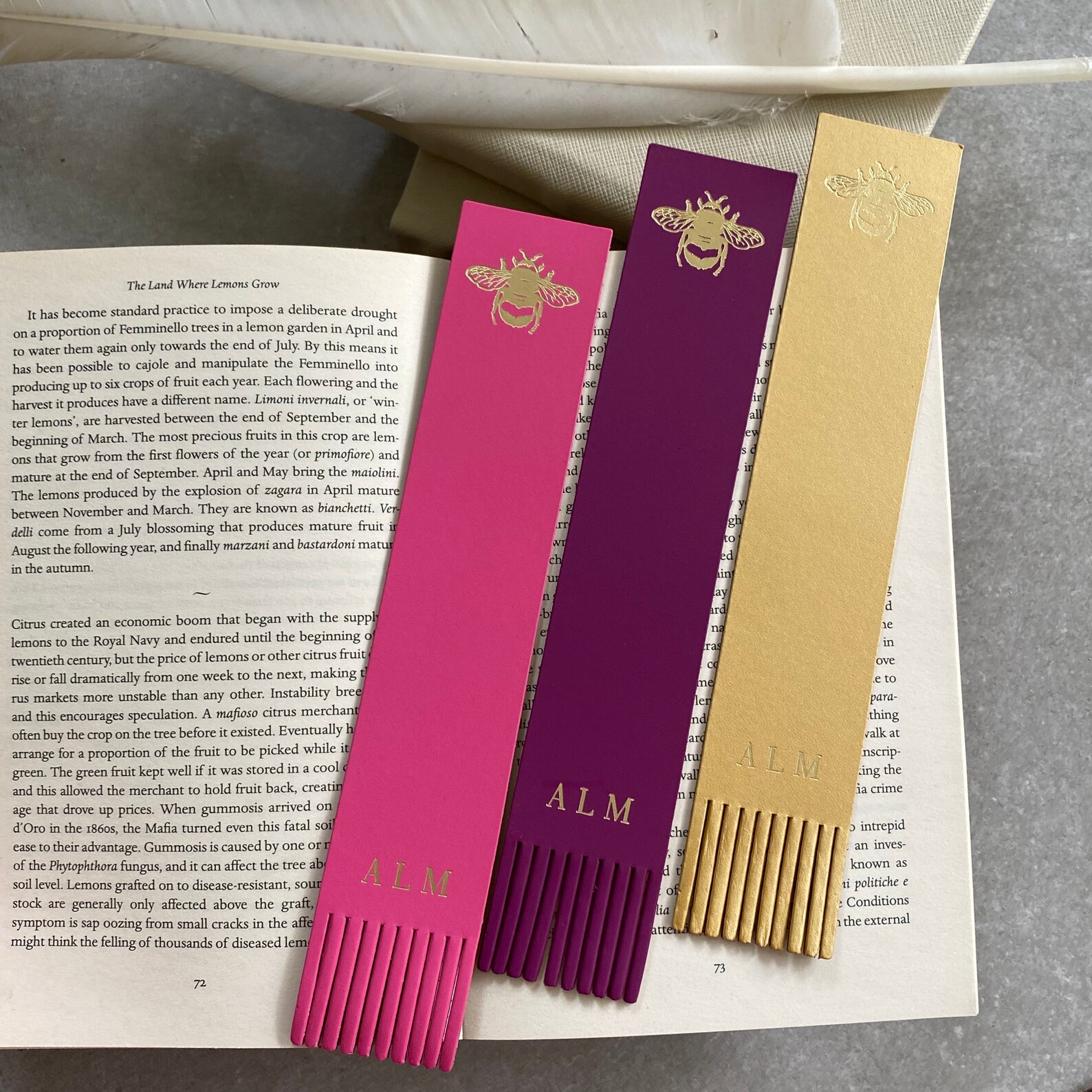 Bespoke Recycled Leather Bee Bookmark | Etsy