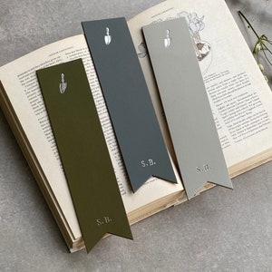 Bespoke Bookmark Recycled Leather With Garden Trowel Icon - Etsy