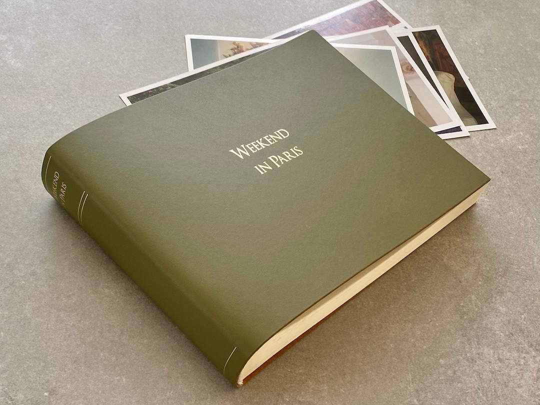 Spine Personalised Photo Album Recycled Leather - 28 Colours - Etsy