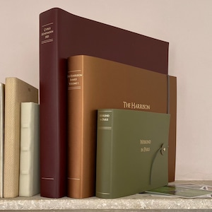 Spine Personalised Photo Album Recycled Leather - 28 Colours - Etsy