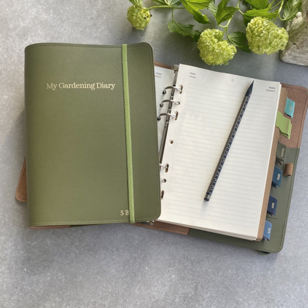 Personalised Leather Gardening Planner Diary Journal Set - Etsy