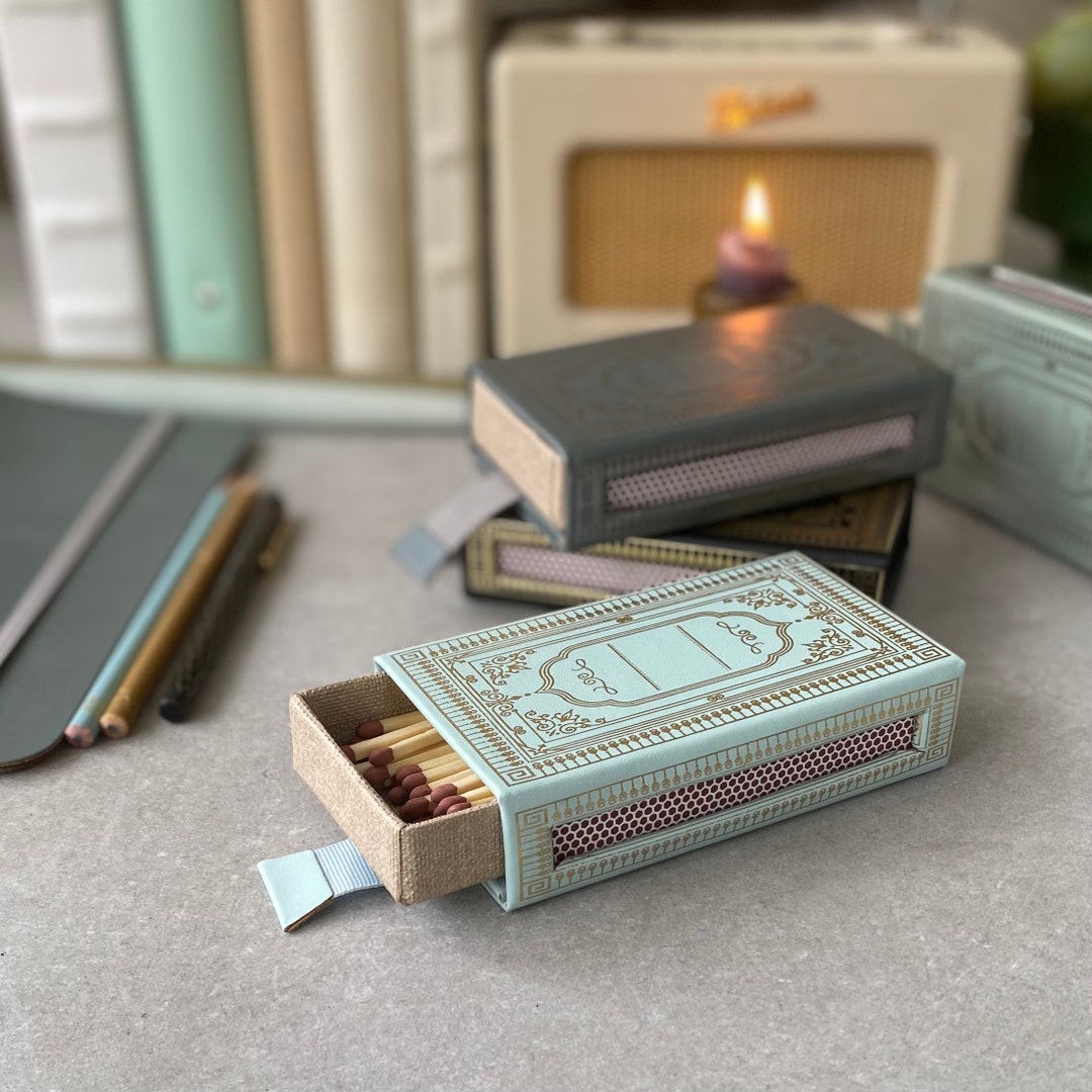 Eco-friendly Refillable Match Box Holder Made From Recycled Leather - Etsy