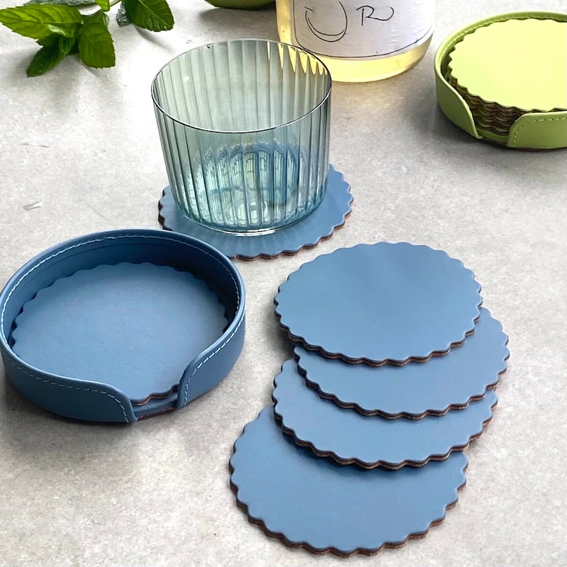 Scalloped Drink Coaster - Etsy UK