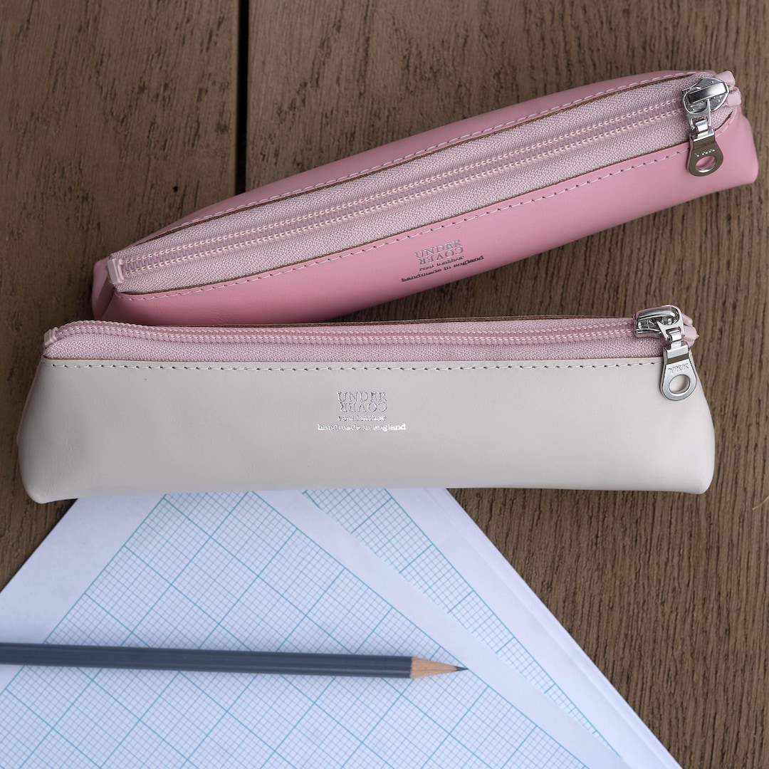 Introducing the Pencil Case Soft Real Leather: A Luxurious Organizer ...