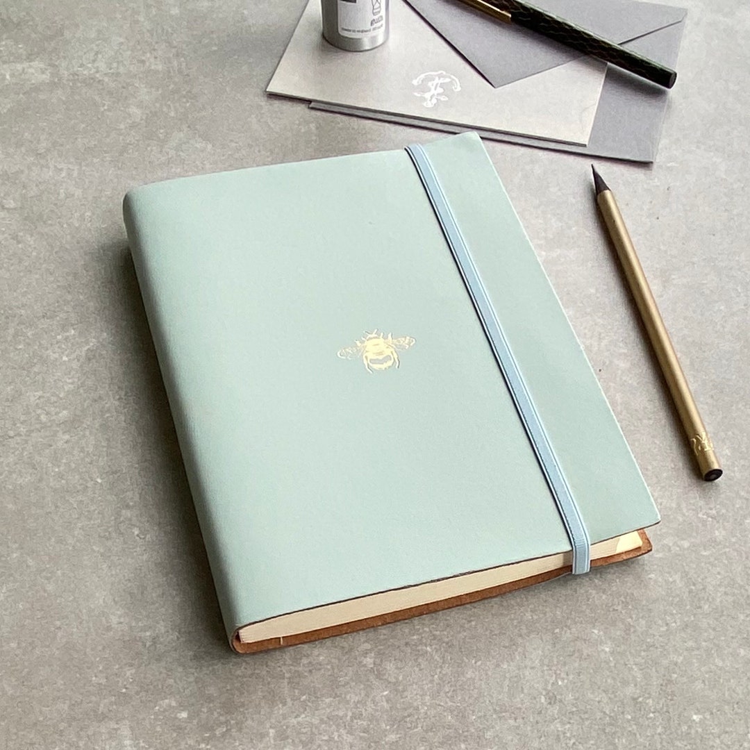 Personalised Address Book Bee Embossed Recycled Leather - Etsy