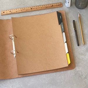 Personalised A4 Ring Binder Rainbow Hand Foiled Leather for Recipes ...