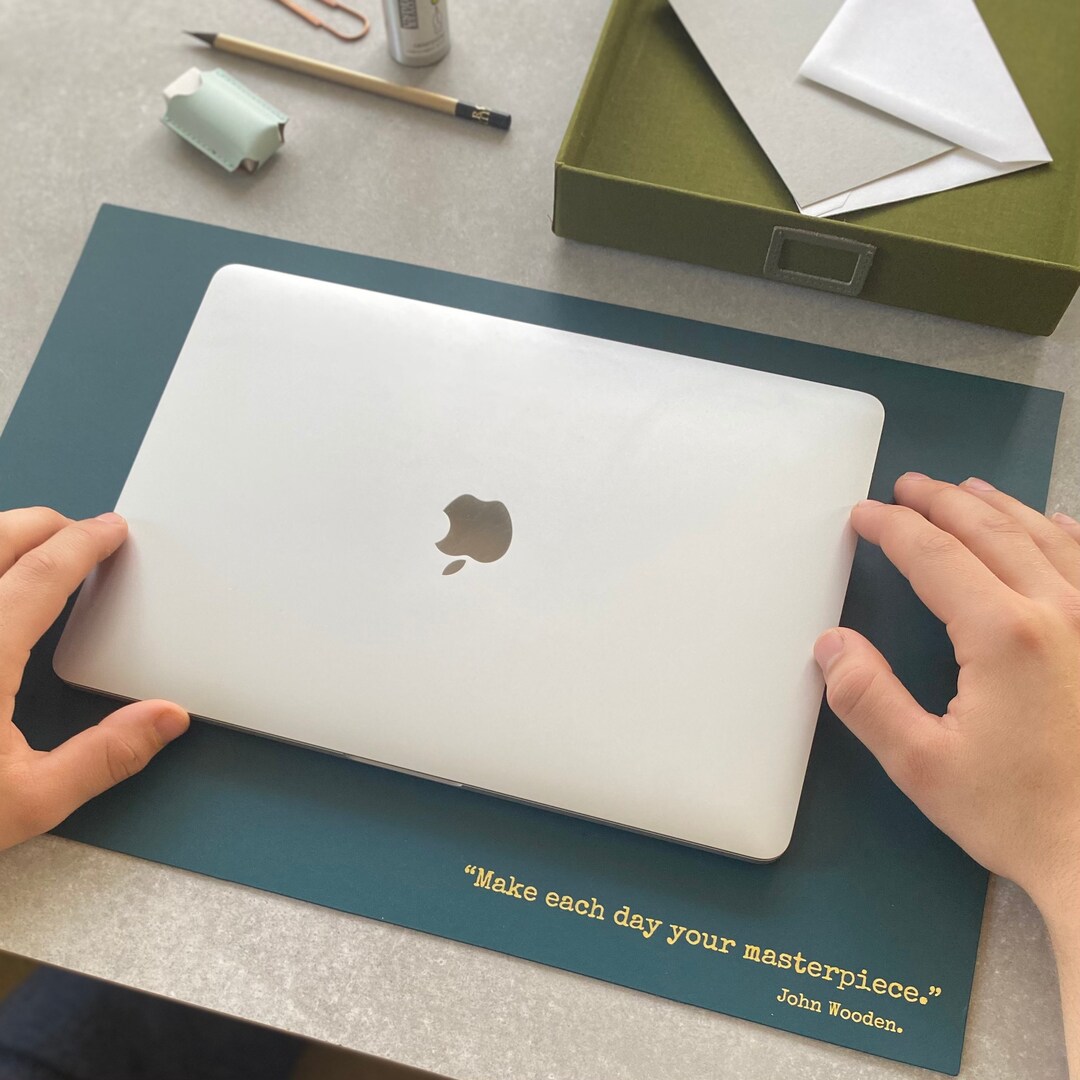 Personalised Desk Mat Recycled Leather - Etsy