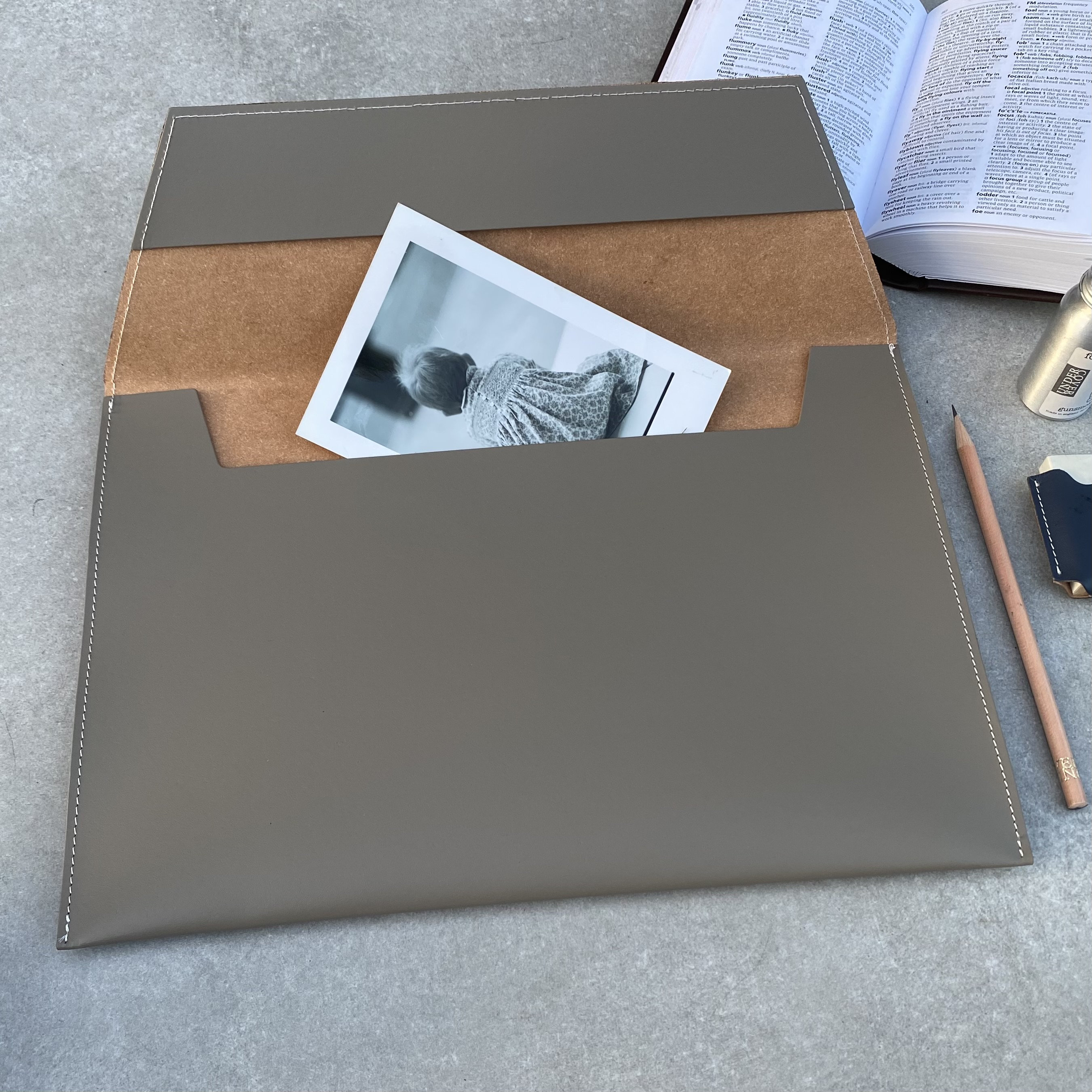 Personalised Recycled Leather A4 Document Envelope - Etsy UK