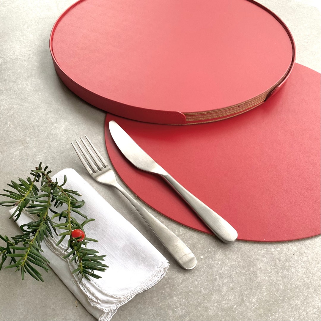 Table Place Mats and Coasters Sets - Recycled Leather Cork - Etsy