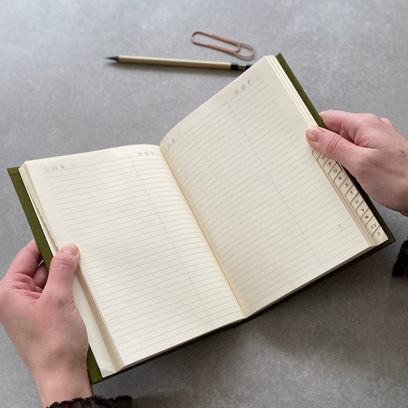Handmade Address Book With Gold Bee Etsy handmade-address-book-with-gold-bee-etsy