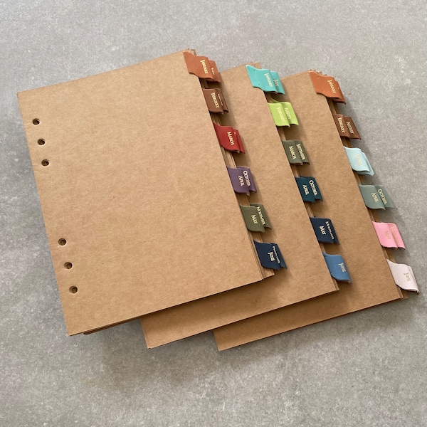 Monthly Tab Dividers and Binder - Etsy
