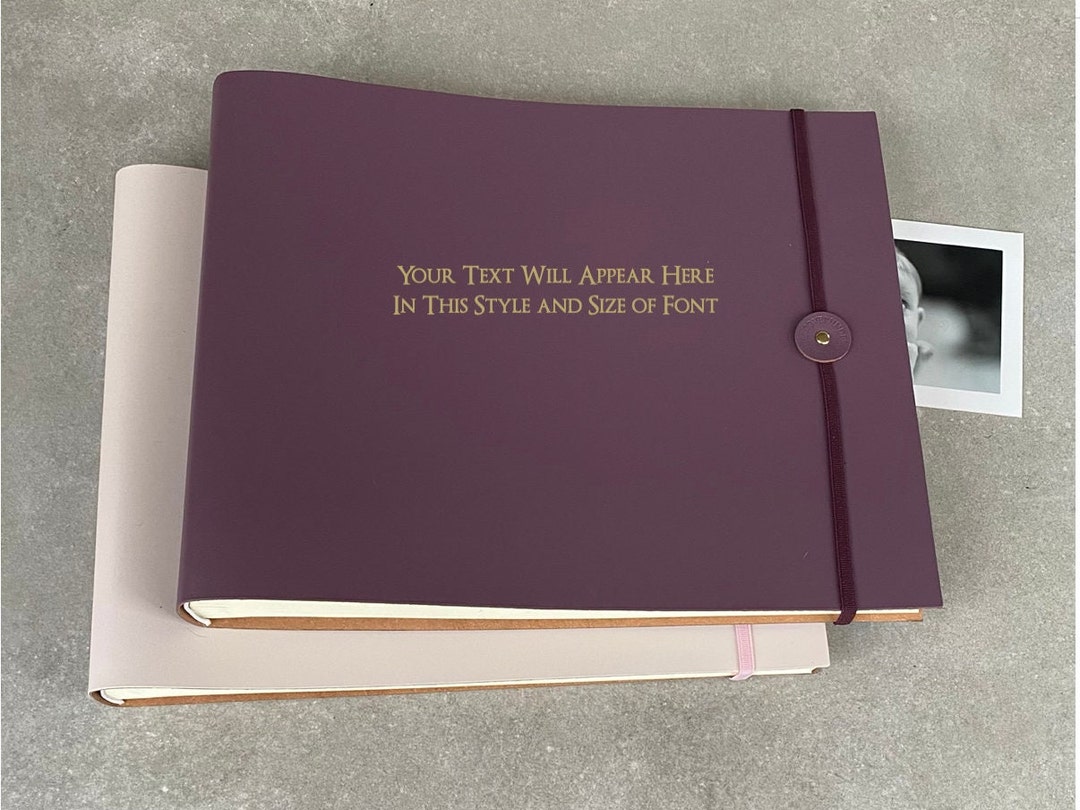 Personalised Large Photo Album Recycled Leather - in 26 Colours - Etsy