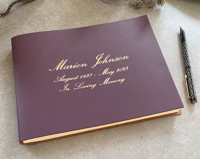 Condolence Book, Book of Condolence, Memorial Book, Funeral Book ...
