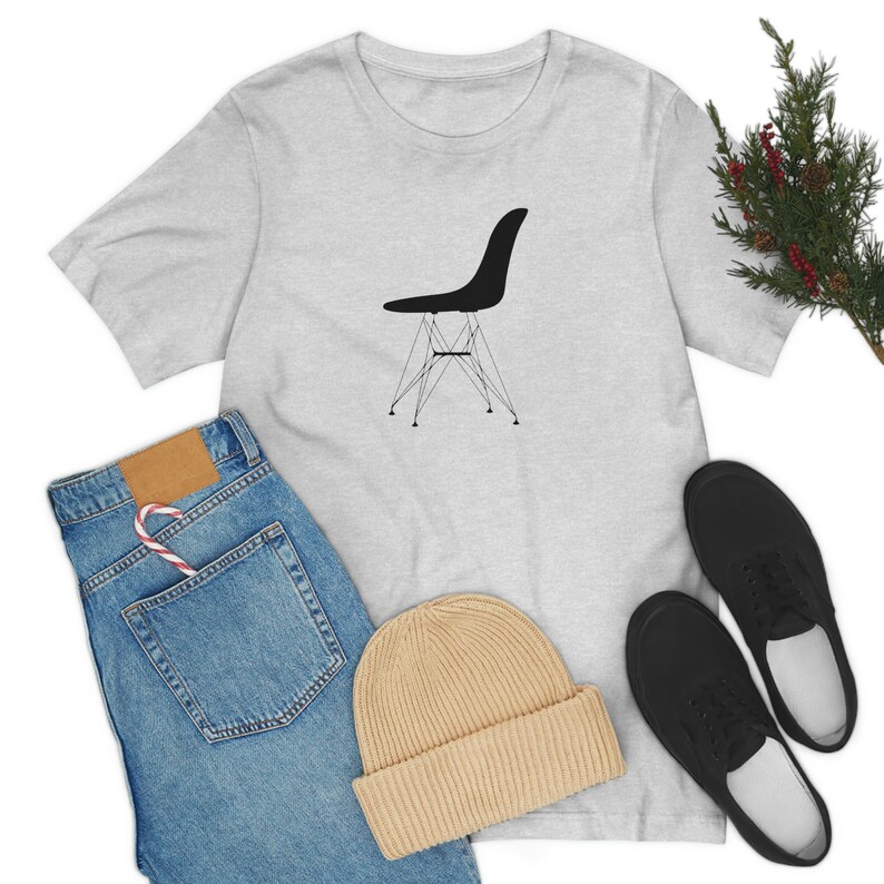 EAMES DESIGN T-SHIRT Vitra Chair Art Tshirt Unisex Jersey Short Sleeve ...